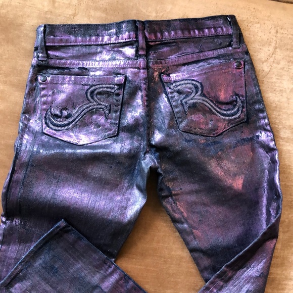 Rock & Republic | Jeans | Metallic Distressed Layer Method Runway ...